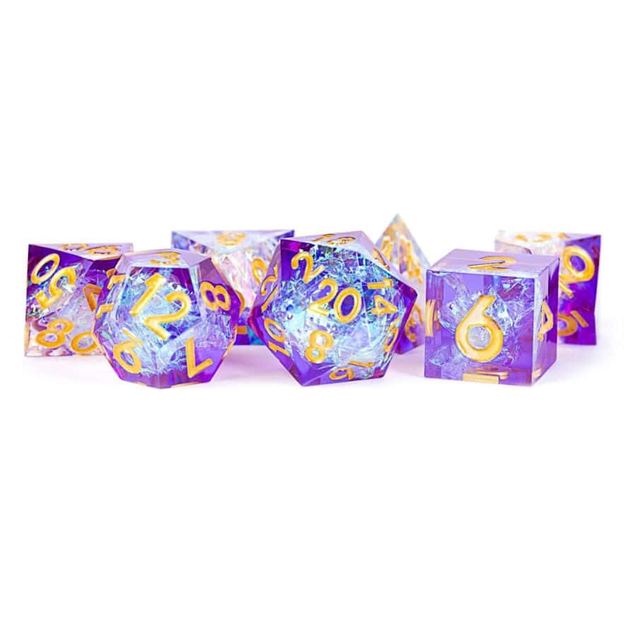 MDG 7-Die Set Sharp Edge Resin Royal Geode – Serenity Hobbies Norwich